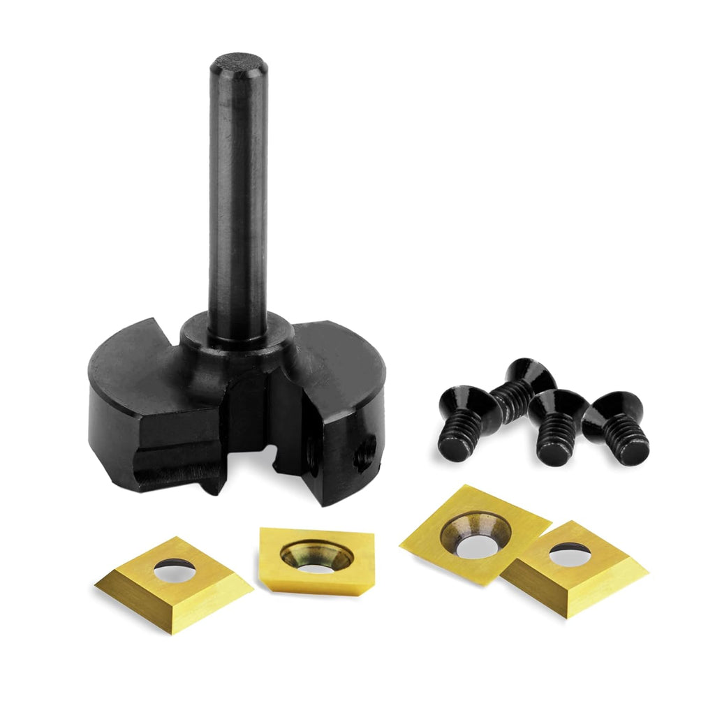 Spoilboard Surfacing Insert CNC Router Bit | 1/4" Shank, 4-Flute, 1-3 ...